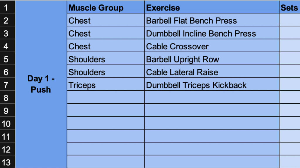 Excel Workout Templates 3 Free Downloads GFitness Online